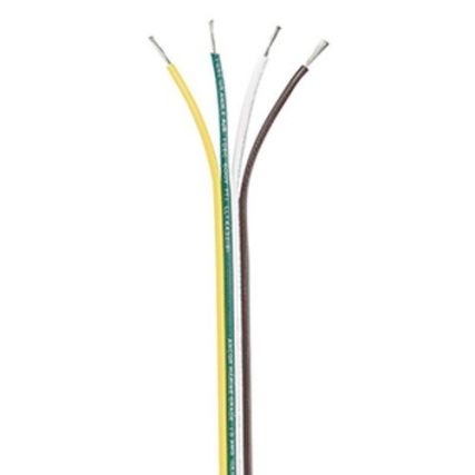 Ancor Ribbon Bonded Cable - 16/4 Awg - Brown/Green/White/Yellow - Flat ...